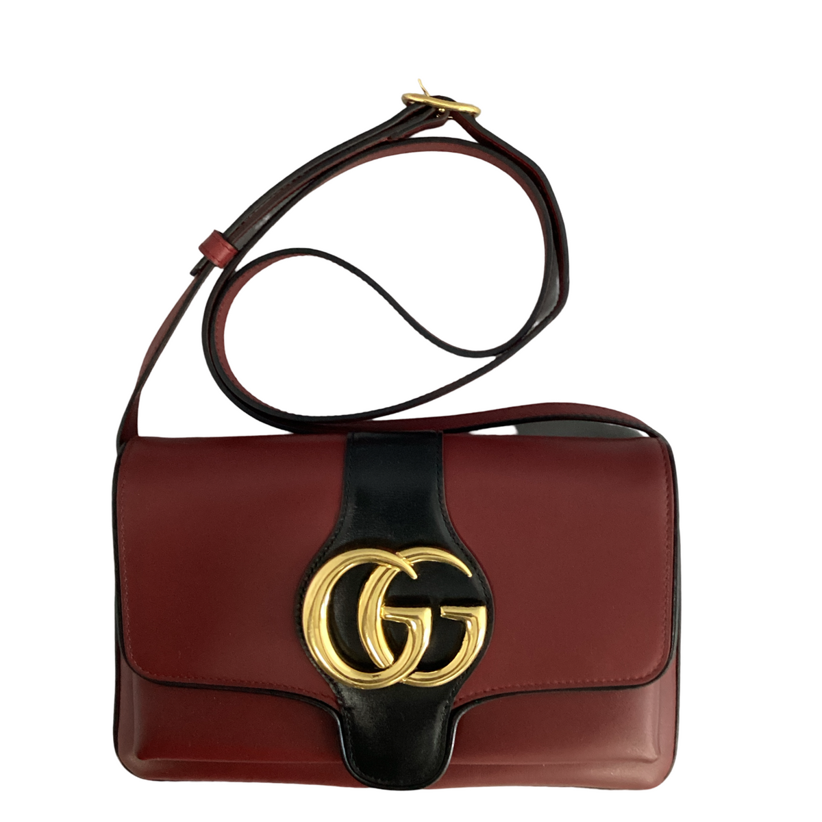 Gucci Maroon and Black Leather Arli Shoulder Bag – Couture LV
