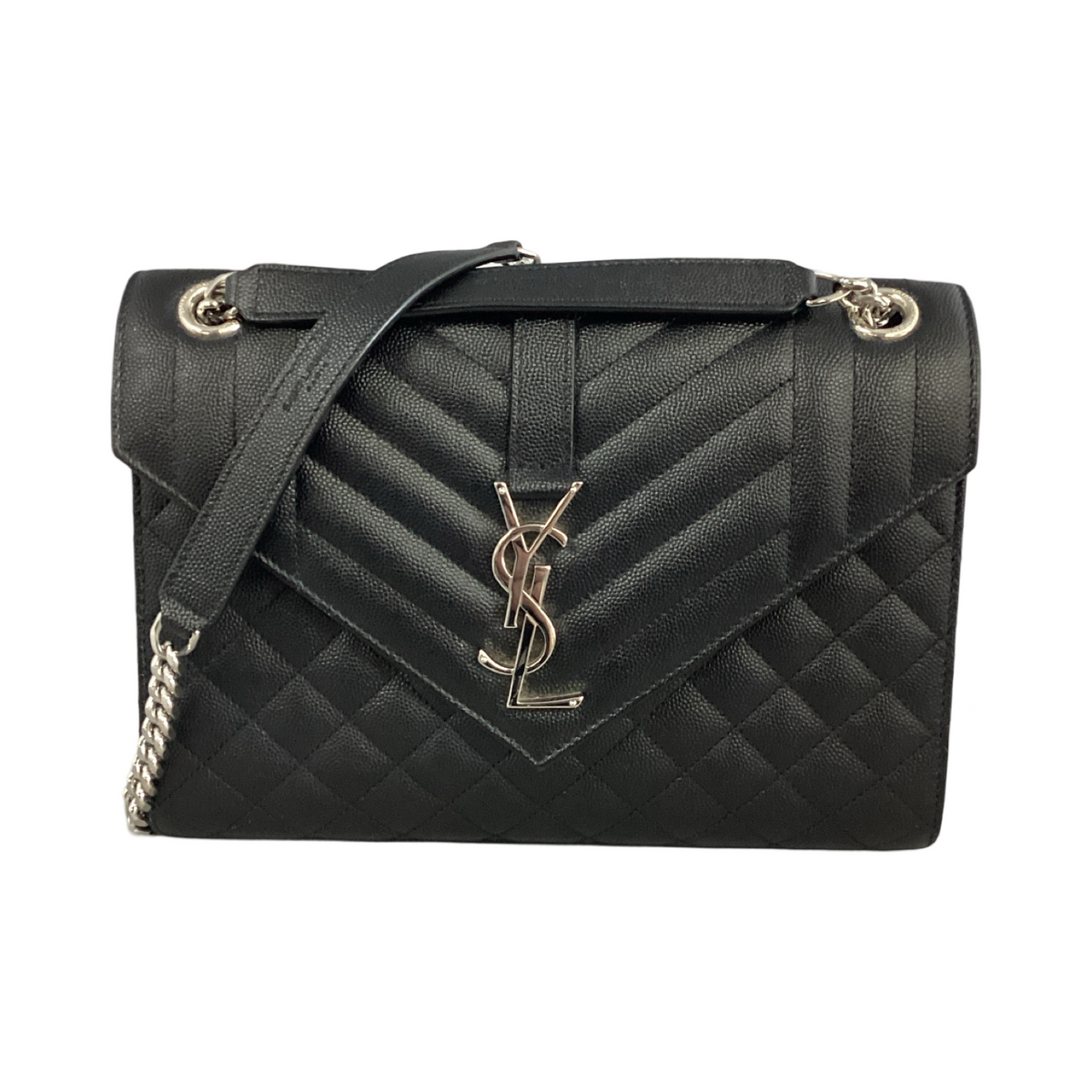 Saint Laurent (YSL) Medium Triquilt Envelope Flap Bag Black – Couture LV